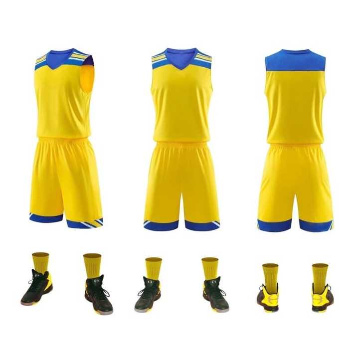 Fashionable Men Striped Print Contrast Trim Basketball Jersey Sports ...