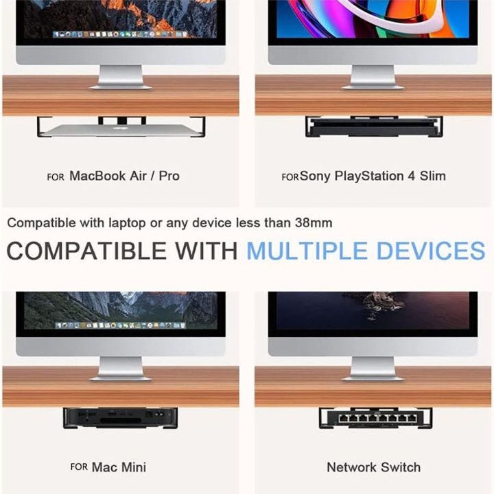 Multi-functional Metal Under Desk Mount Organizer Anti-Scratch Under ...