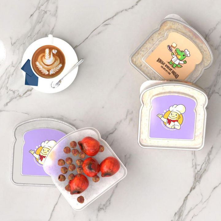 Kitchen accessories Toast Shaped Portable Lunch Box With Lid Toast ...