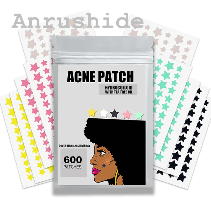 Anrushide 300/600/1200 PCS/SET Star Pimple Patch Acne Colorful ...