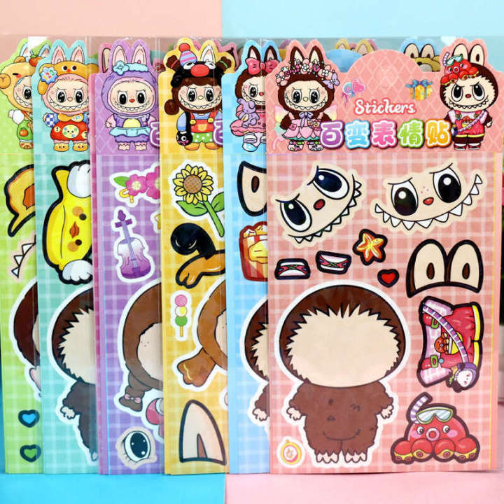 LABUBU Dress-Up Emoji Labubu Elf Group Cartoon Bunny Stickers | Daraz ...