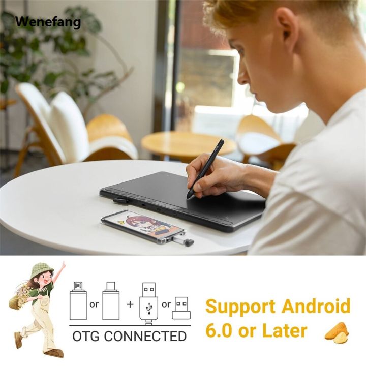 Wenefang UGEE S1060W Wireless Digital Pen Tablets Graphic Drawing ...