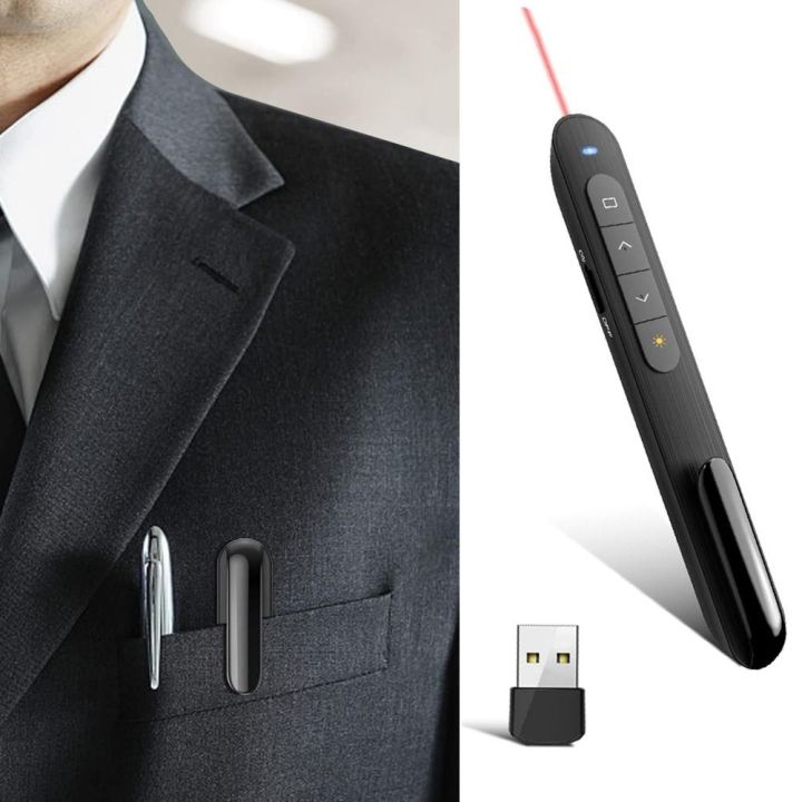 Portable RF 2.4GHz Presentation Point Clicker Power Remote Control PPT ...