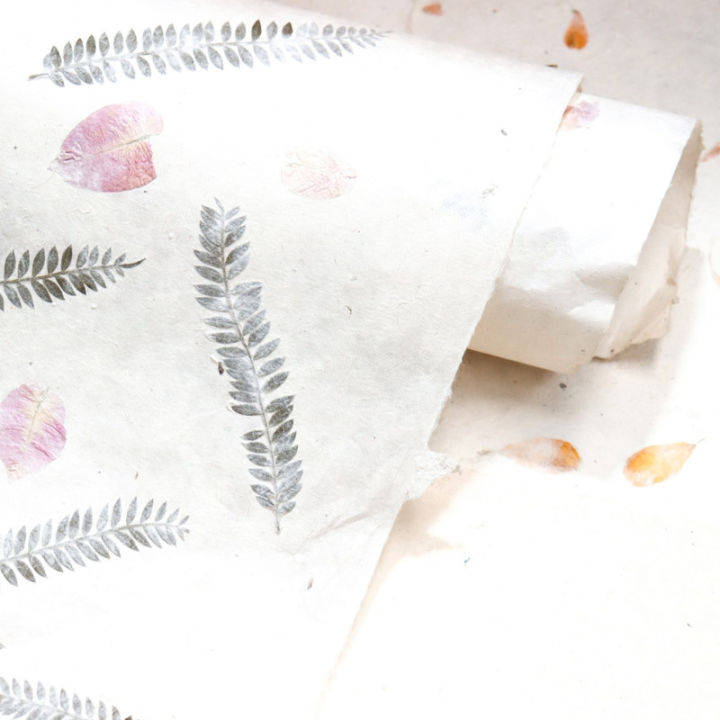 Natural flower petal Gift Wrapping Lokta Paper Sheets 26*19 Cm | Daraz ...