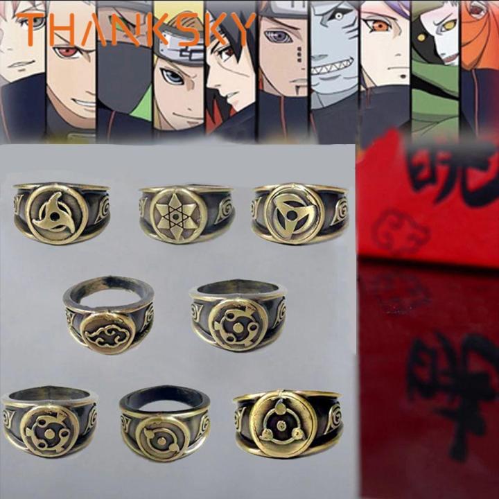 Unisex Unique Naruto Rings Set Sasuke Itachi Ninja for Men Women ...