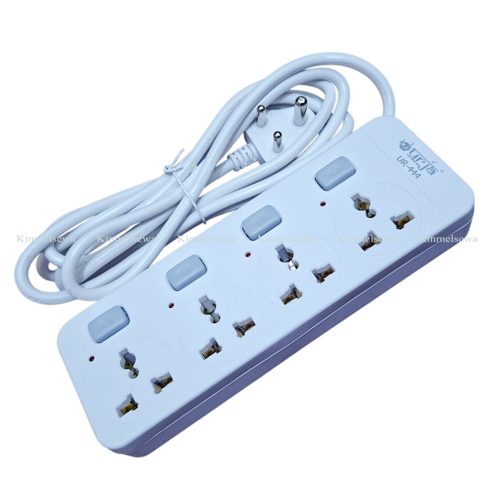 Urja UR-444 Heavy Duty Extension Cord - 4 Way Universal Multiplug with ...