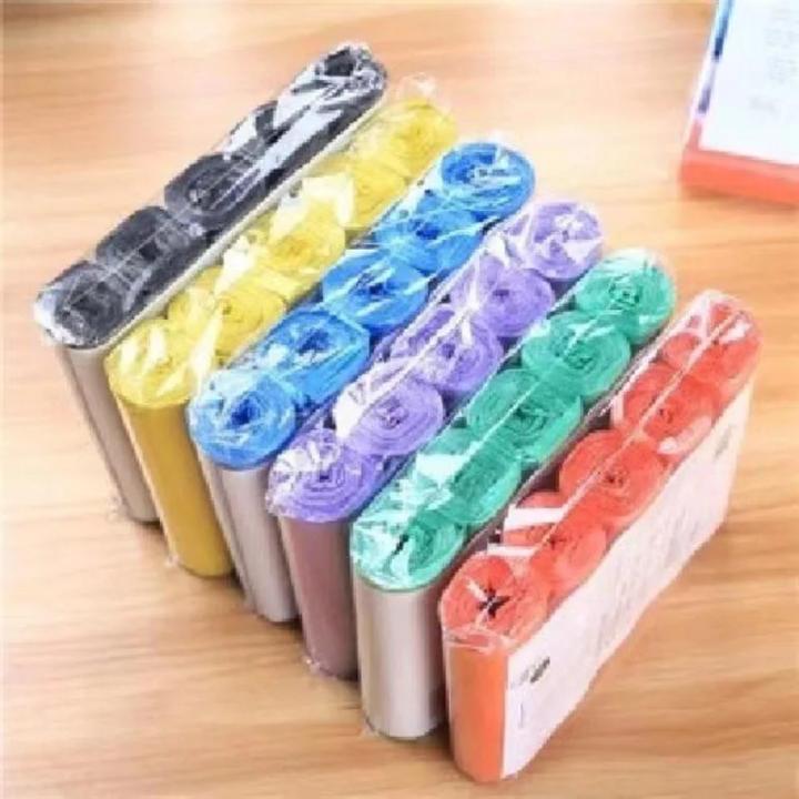 5 Rolls 1 pack 100Pcs Household Disposable Trash Pouch Kitchen Storage ...