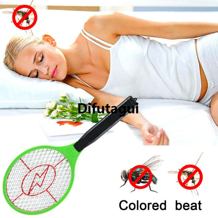 Difutagui Battery Powered Mosquito Swatter Operated Hand Racket ...