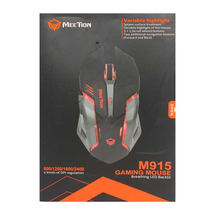 Meetion M915 Gaming Mouse Breathing LED Backlit | Daraz.com.np