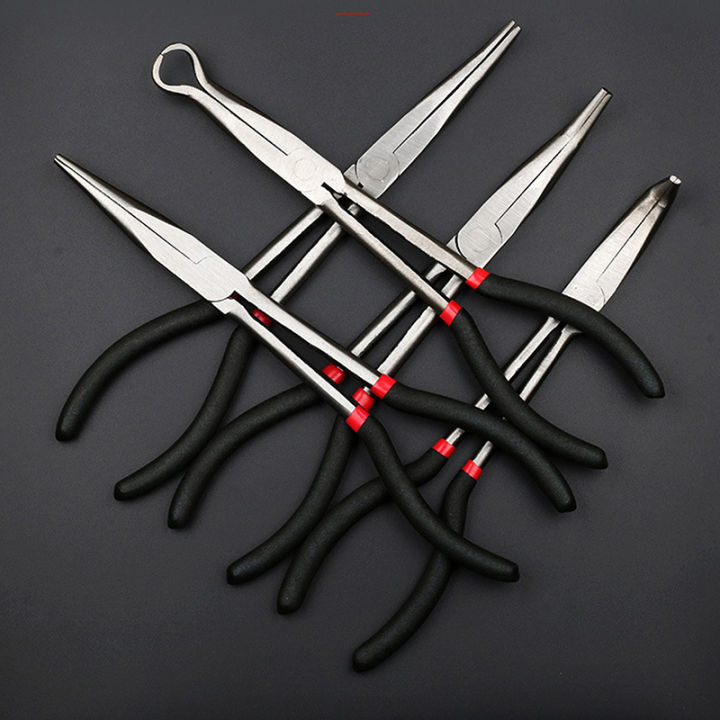 11" 280mm Long Handle Multi-Functional Reach Circle Nose Pliers Plug ...