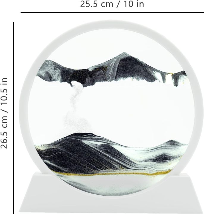 Moving Sand Art Picture-3D Deep Sea Sandscape In Round Glass Flowing ...