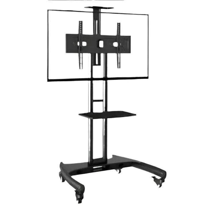 Portable TV Cart Height Adjustable - 32 To 75 Inch Mobile TV Stand With ...