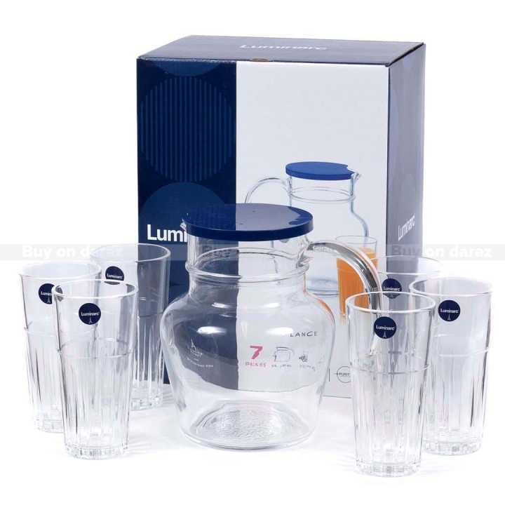Luminarc P1275 S7P Lance Drink Set (Hb+Jug) Pop- Ss1/B3 - 7P Set | Daraz.com.np