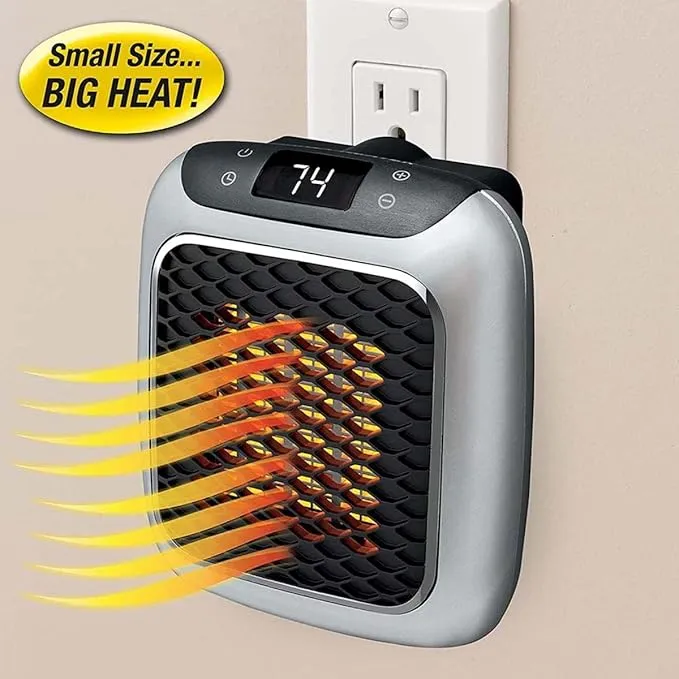 Handy Heater Turbo Heat 800W Wall Outlet Small Space Heater with ...