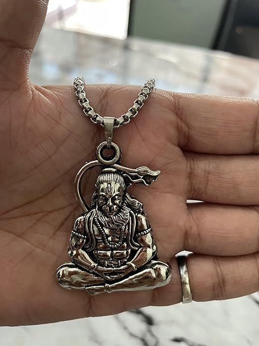 KoseliGhar Siting Hanuman Locket Mens Womens Religious God Hanuman ...