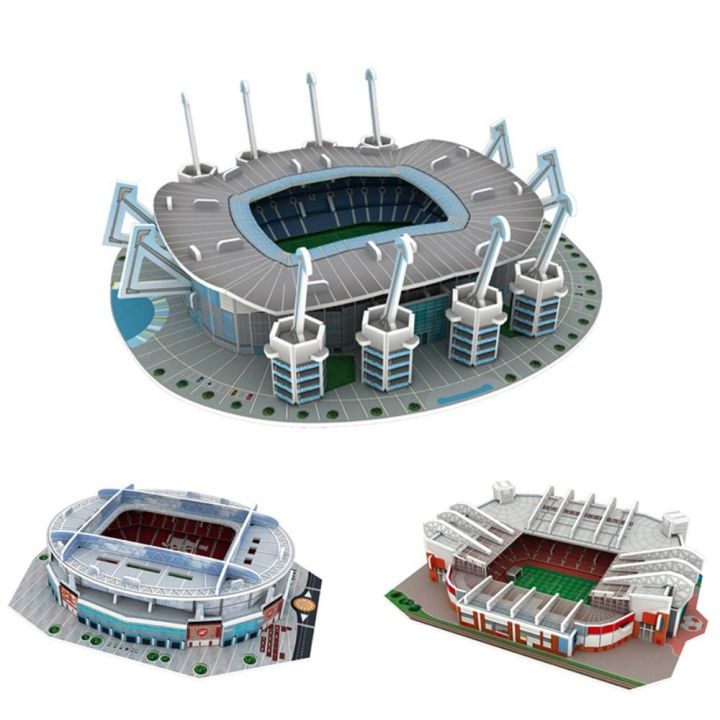 Large DIY Miniature Football Stadiums Assemble Paper 3D Soccer Stadium ...