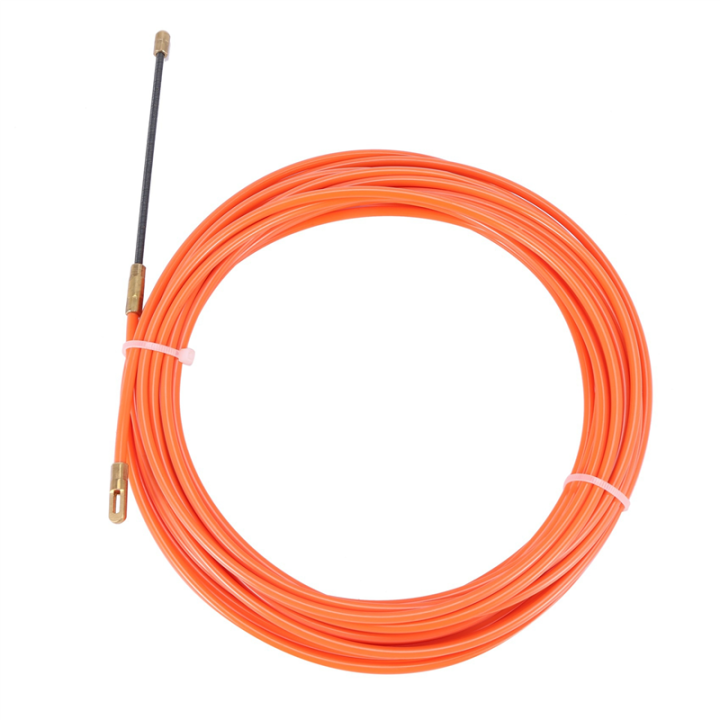 Pullhee-2pcs 4Mm 10 Meter Orange Guide Device Nylon Electric Cable Push ...