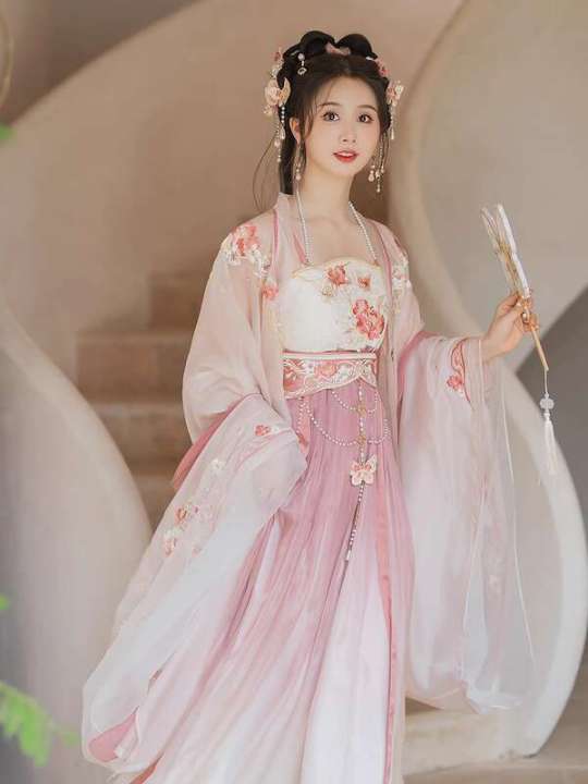 Yun Zang Yue Xiu Ruo Fu Hu Zi skirt big sleeved shirt Tang Chinese ...