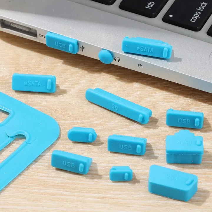 16pcs/set Colorful Silicone Anti Dust Plug Cover Stopper Type C Laptop ...