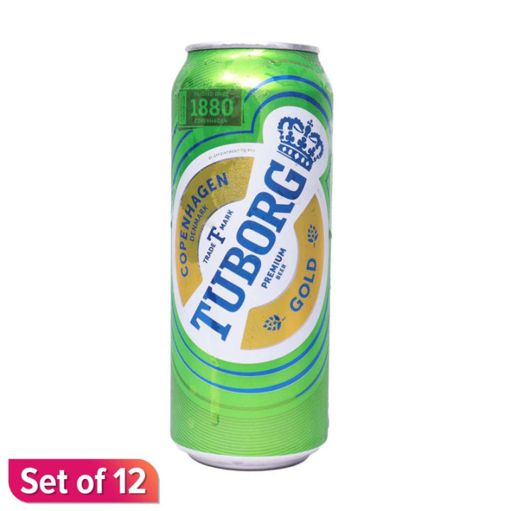 Tuborg Gold Can Beer, 500ml, 12 Piece | Daraz.com.np
