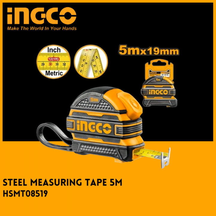 Ingco Steel Measuring Tape 5M HSMT08519 | Daraz.com.np