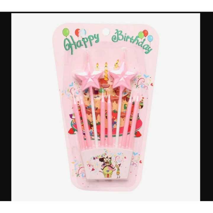 2 packets Pink Birthday Candle 6 Pcs | Daraz.com.np