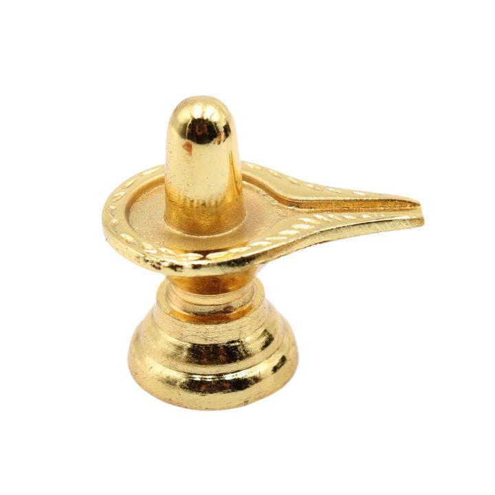 Unbreakable 2 Inch Small Size Cute Golden Shiva Lingam For Pooja Room ...