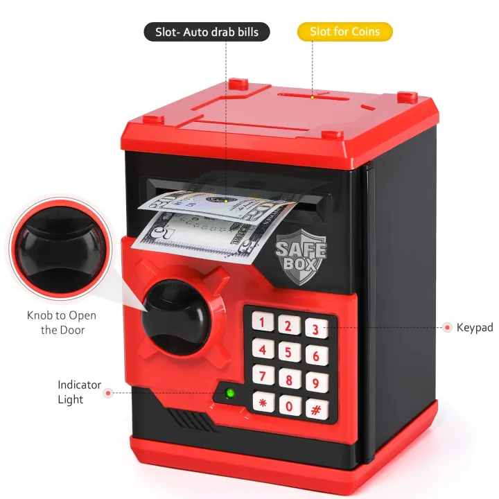Mini ATM Password Money Bank , Electronic Piggy Bank , Cash Coins ...