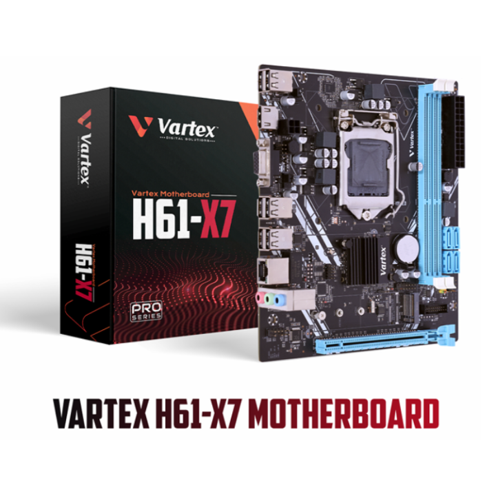 VARTEX H61-V8 Pro Series Motherboard with NVMe M.2 SSD Slot – LGA1155 ...