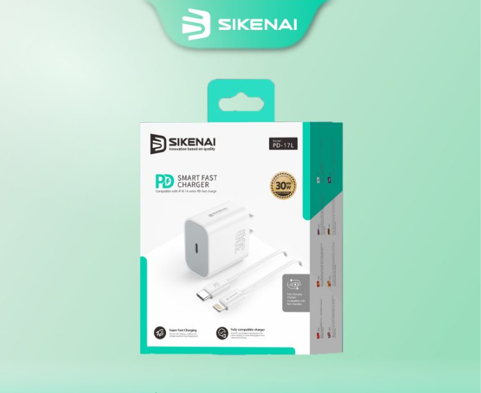 Sikenai PD-17L Original Smart Fast Charger – 3-Port USB-C Quick Charge for Phones, Tablets ...