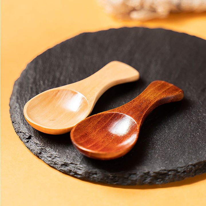 1PC Short Handle Small Wooden Spoons Tea Honey Coffee Kitchen Spice ...