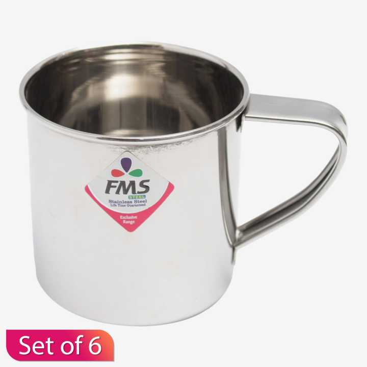 Steel Famous Cup Set Of 6 | Daraz.com.np