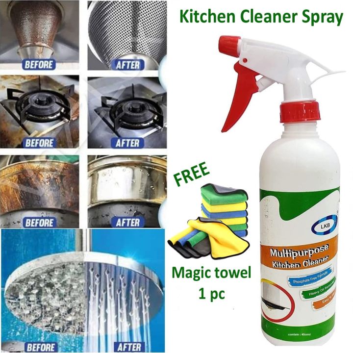 Kitchen Cleaner Oil & Grease Stain Remove for Stove & Chimney, Grill ...