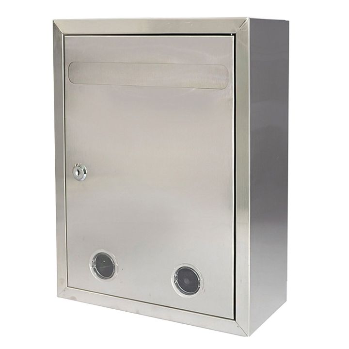 Portable Stainless Steel Mailbox Waterproof with Locks Ballot Box 3 ...