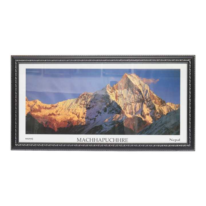 Black Fiber Plastic Photo Frame With Machhapuchre Poster 35.5x18.5inch ...