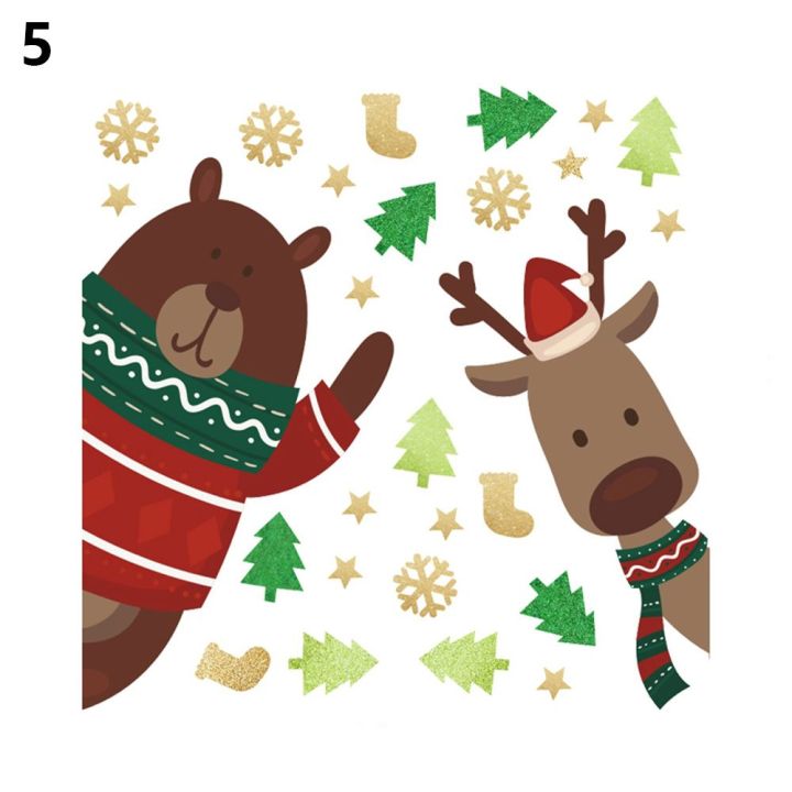 Self-adhesive Home Decor Glass Window Ornament Featival Supply PVC Wall ...