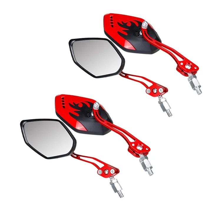 fasdaga 4PCS Screw Diameter 10mm / 8mm Side Mirrors for Motorcycle ...