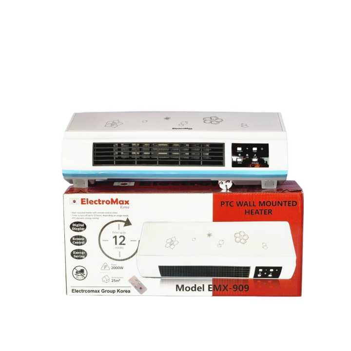 Electromax Wall Mount Fan Heater With Remote Control 2000 Wat | Daraz.com.np