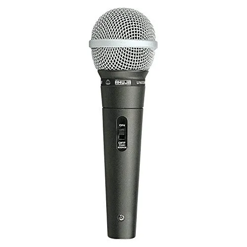 Ahuja 98XLR Unidirectional Microphone with Detachable Holder, 6M Cable ...