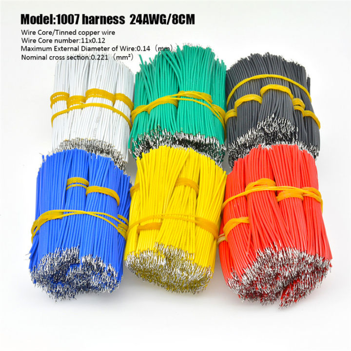 100pcs/pack UL1007 24AWG Double Solder Wire Breadboard Jumper Cable ...