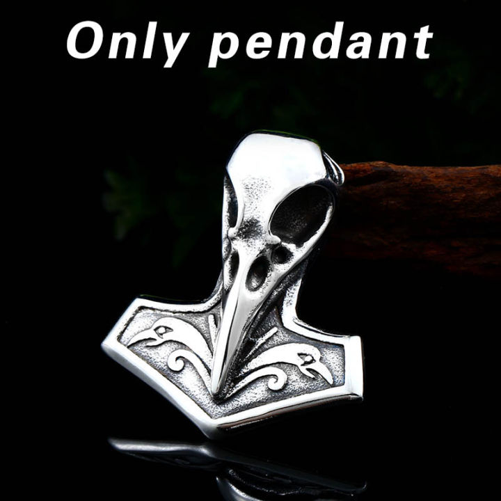 【Pocket king VOX】BEIER Norse Raven Viking pendant Necklace Crow Runes ...