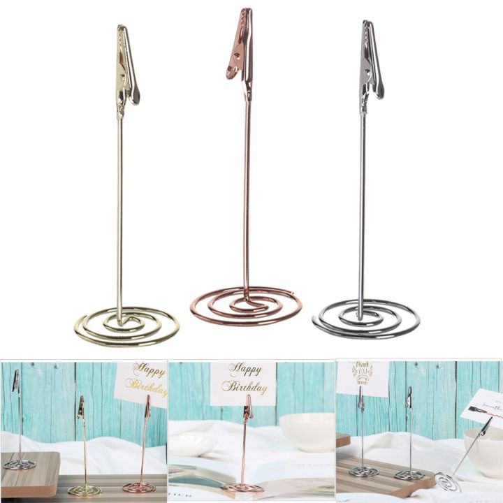 1pc Fashion Wedding Supplies Paper Clamp Rose Gold Photos Clips Table ...