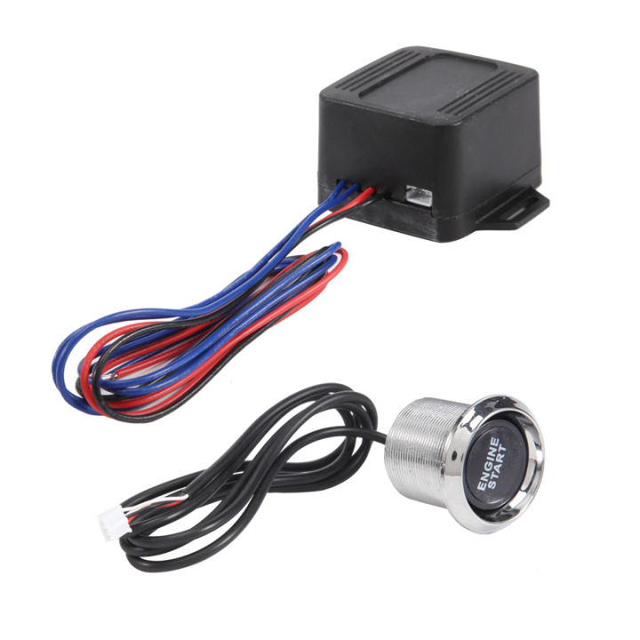 Universal for Car Engine Start Push Button Switch Ignition Kit Blue LED ...