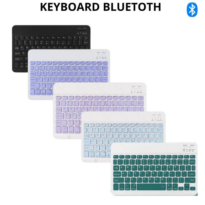 Portable Wireless Bluetooth Touch Round Keyboard (Multi-Color) | Daraz ...