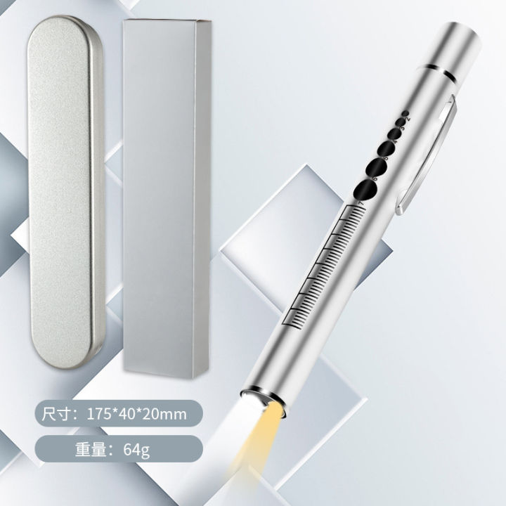 Dual Light Source Pupil Pen Light Rechargeable Doctor Nurse Stainless ...