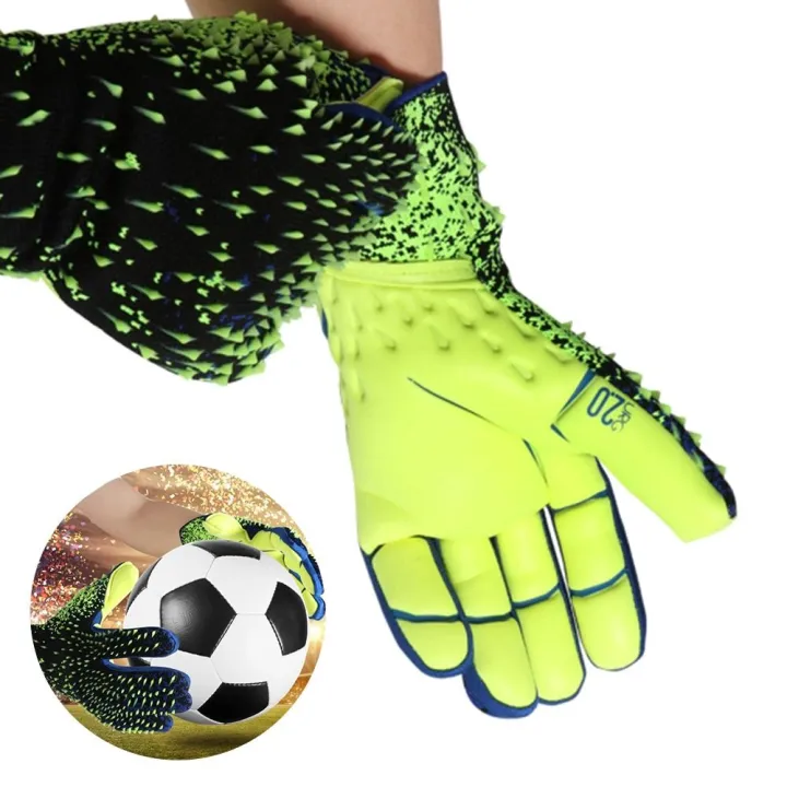 Latex Finger Protection Adults Teenager Soccer Goalie Goalkeeper Gloves ...