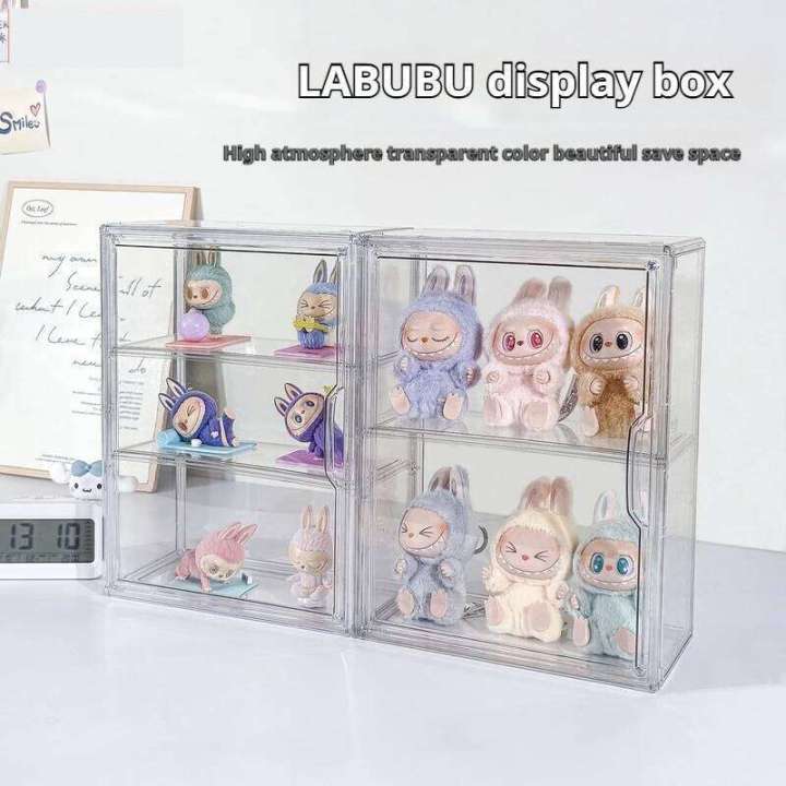 Blind Box Bubble Mart LABUBU Handheld Storage Desktop Dustproof ...
