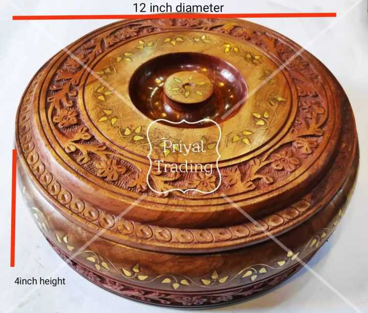 Premium Multi Purpose Sheesham Wood Masala Box / Dry Fruits ...