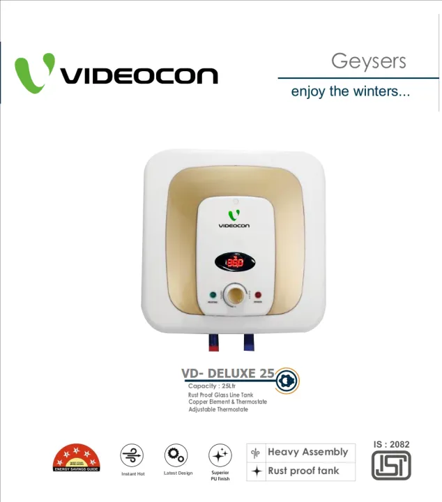 Videocon 25 Litters Electric Geyser with Temperature Display ...