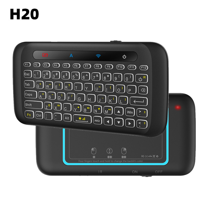 H20 Mini Backlit Keyboard Wireless Touchpad Mouse Double Sided Keyboard ...
